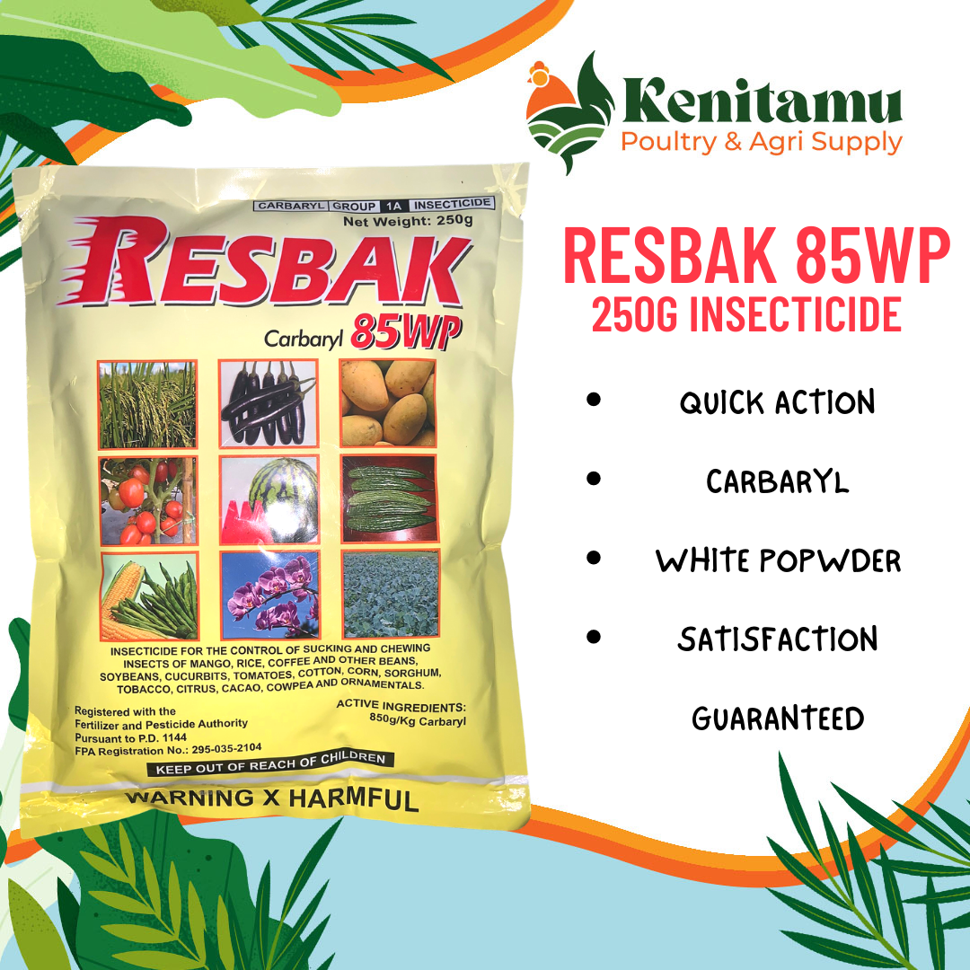 RESBAK 85WP CARBARYL (250g) INSECTICIDE BY: VANHAWK CHEMICALS SAME AS ...