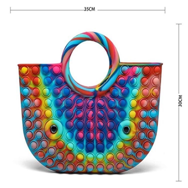 Pop it Big Size Fidget Toys Rainbow Popit Table Board Game Bubble Push ...