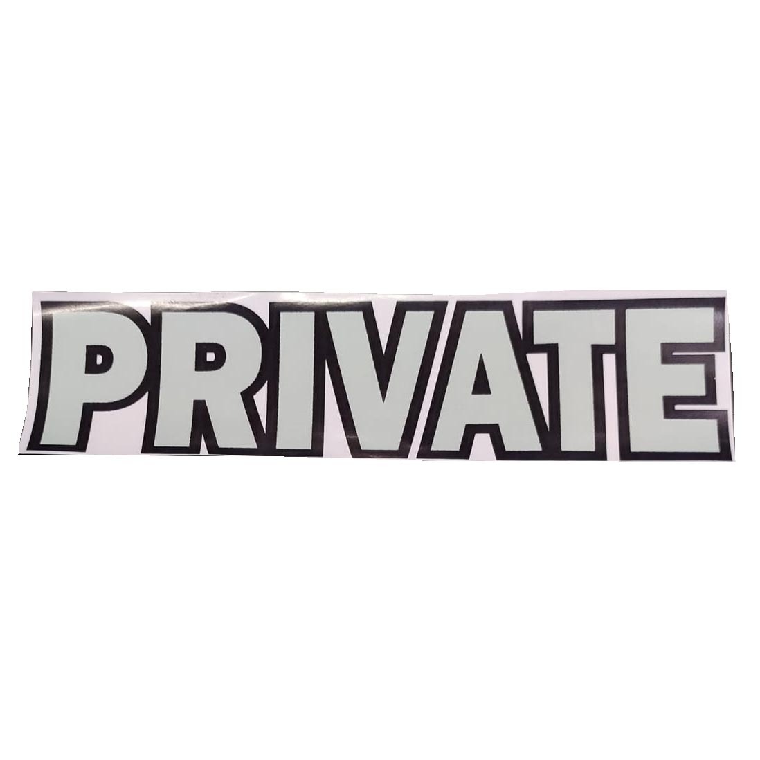 PRIVATE Sticker Vinyl Printed White Background Size 20.5cm x 4.5cm ...