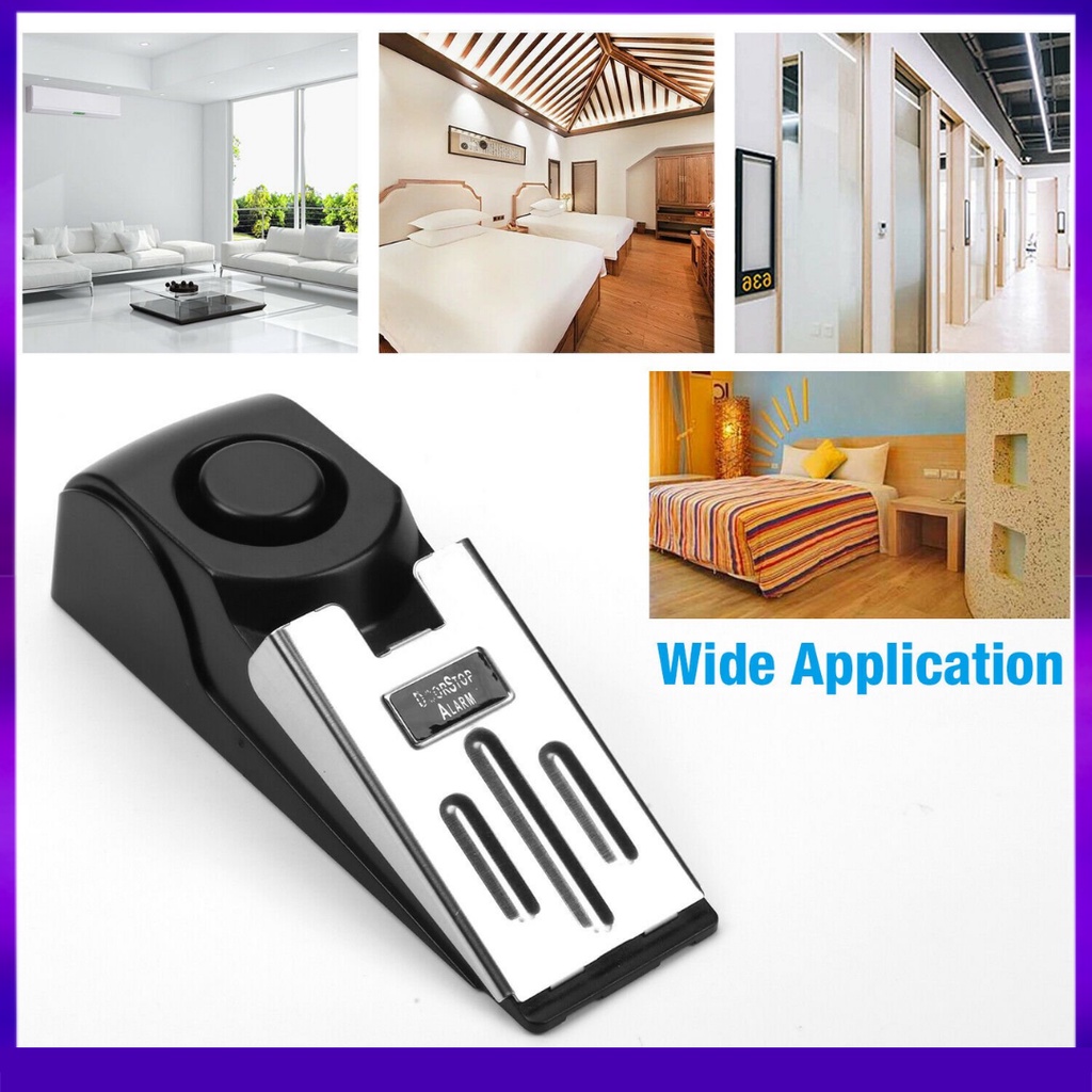Portable 120db Wedge Door Stopper Security Alarm Door Stopper Doorstop ...