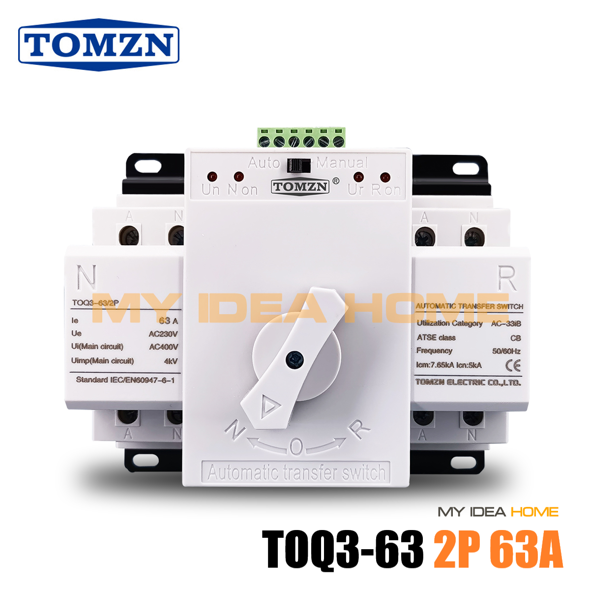 TOMZN ATS 4P/2P 63A 380V Micro Circuit Breaker Dual Power Automatic transfer switch | Lazada PH