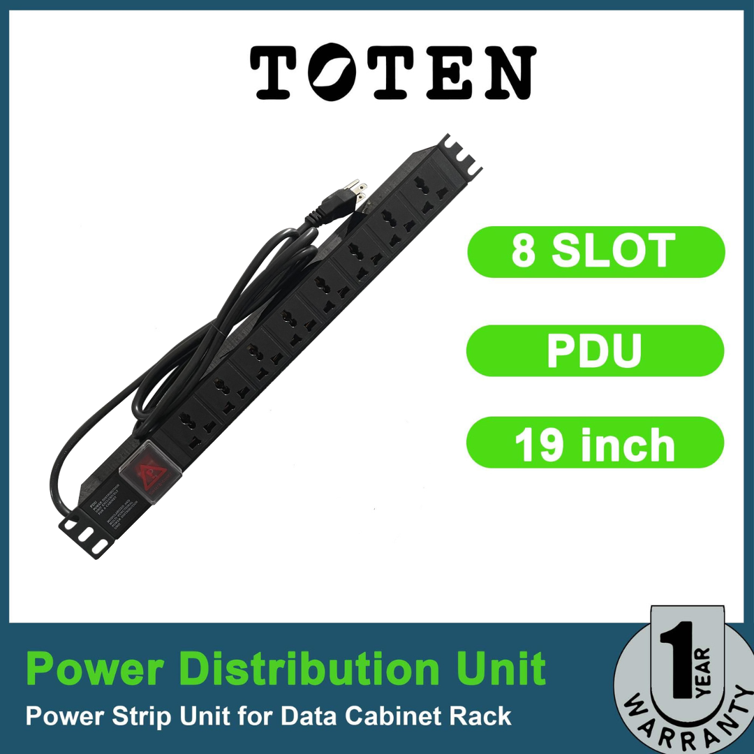 Power Distribution Unit (PDU) Power Strip Unit for Data Cabinet Rack High Quality 8 Gang ...