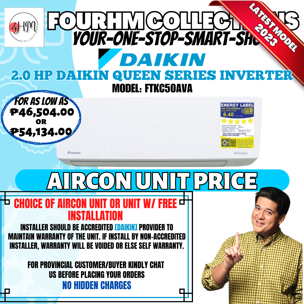 FOURHMC DAIKIN 2.0HP R32 D-SMART QUEEN SERIES SPLIT TYPE INVERTER ...