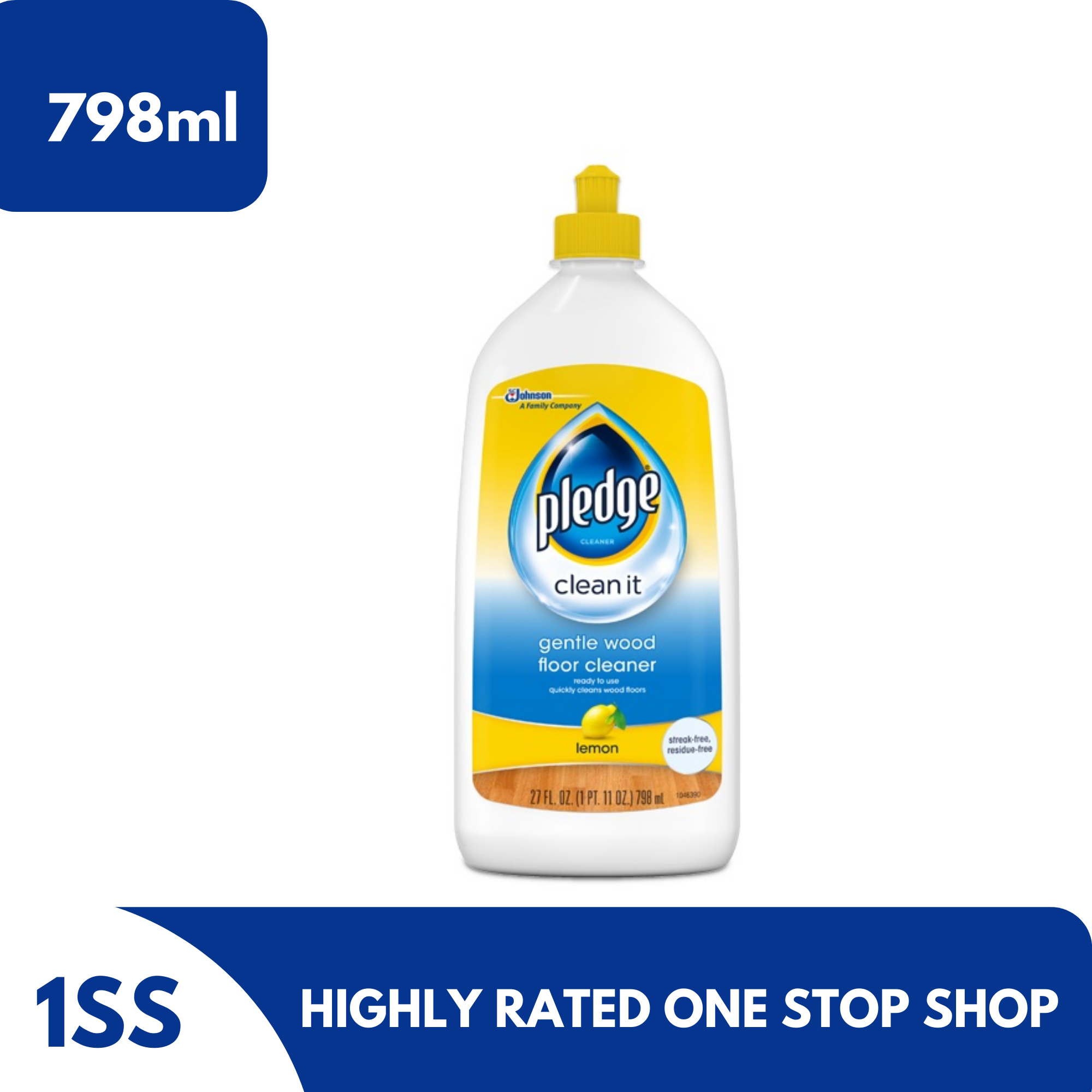 Pledge Clean It Gentle Wood Floor Cleaner Lemon, 798ml | Lazada PH