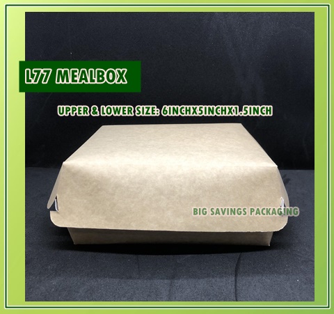 MEAL BOX L77 | CLAMSHELL BOX | LUNCH BOX | 25PCS PER PACK | Lazada PH