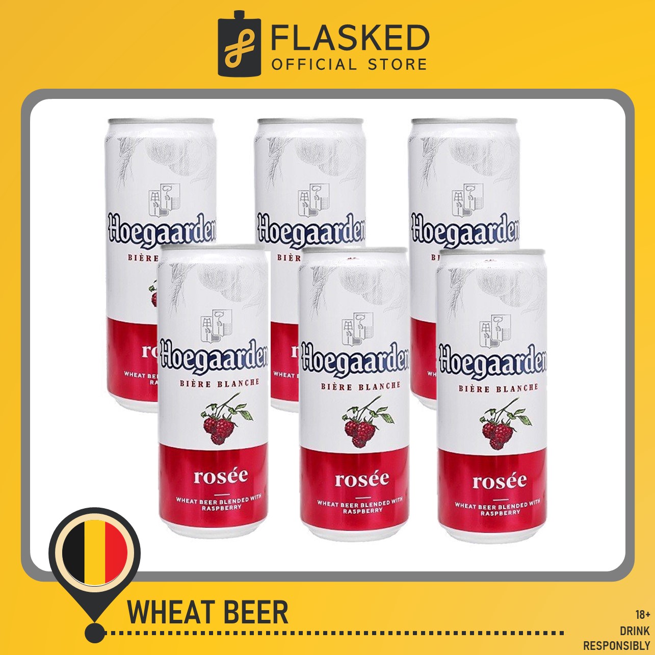 Hoegaarden Rosee Belgian Beer Cans 330mL | Lazada PH