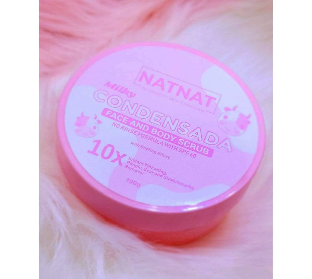 Natnat Milky Condensada Face and Body Scrub 10 x SPF 60 100 g | Lazada PH