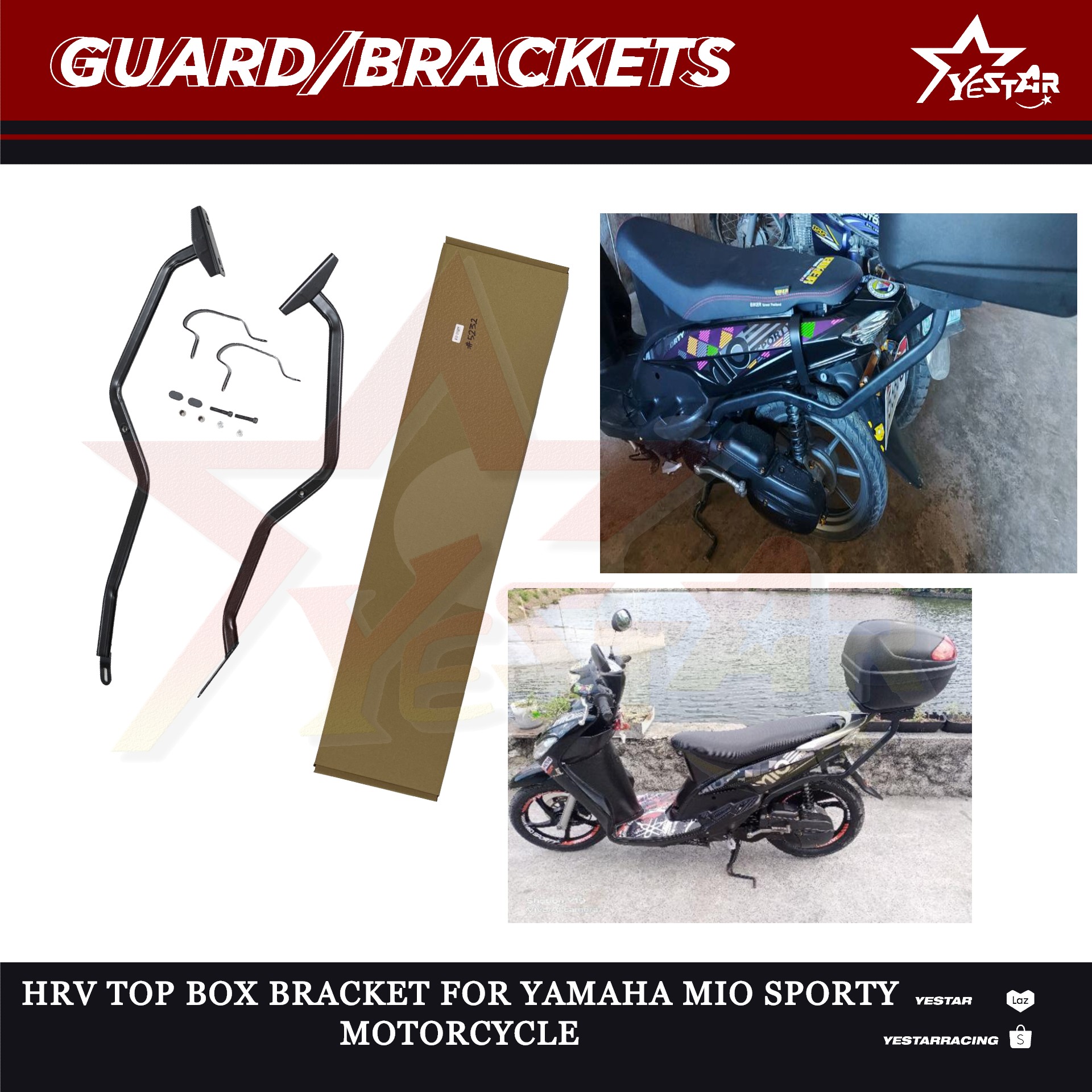 YeStar HRV Top Box Bracket For Yamaha Mio Sporty Motorcycle | Lazada PH