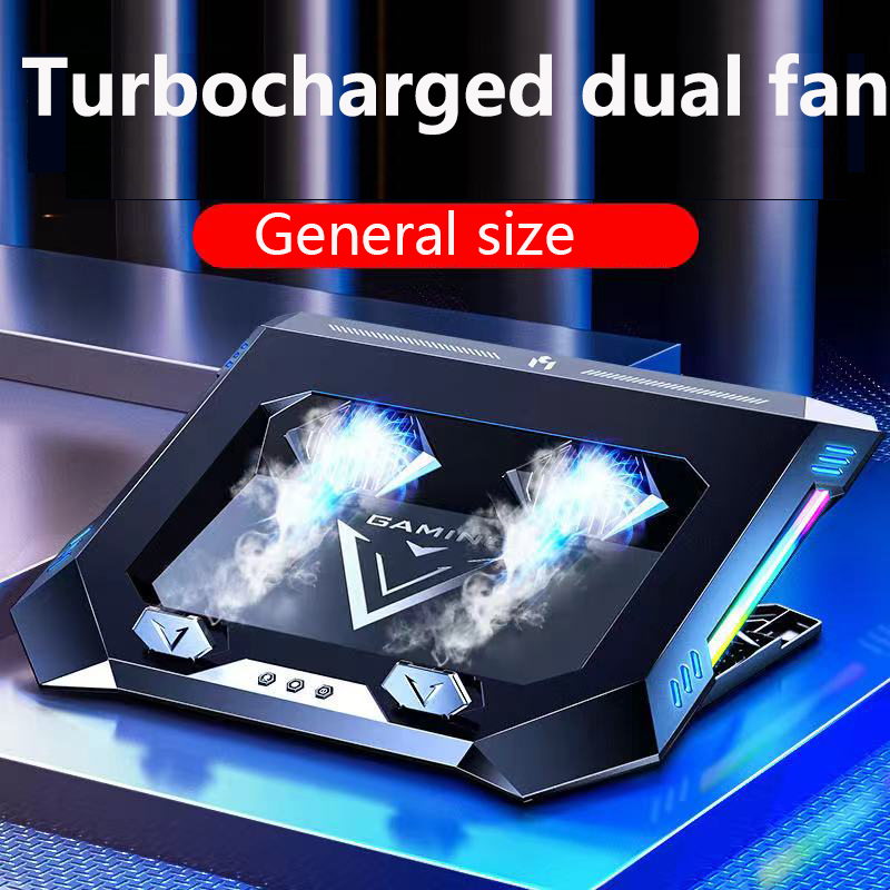 New RGB Gaming Laptop Cooler Adjustable Notebook Stand 4500 RPM ...