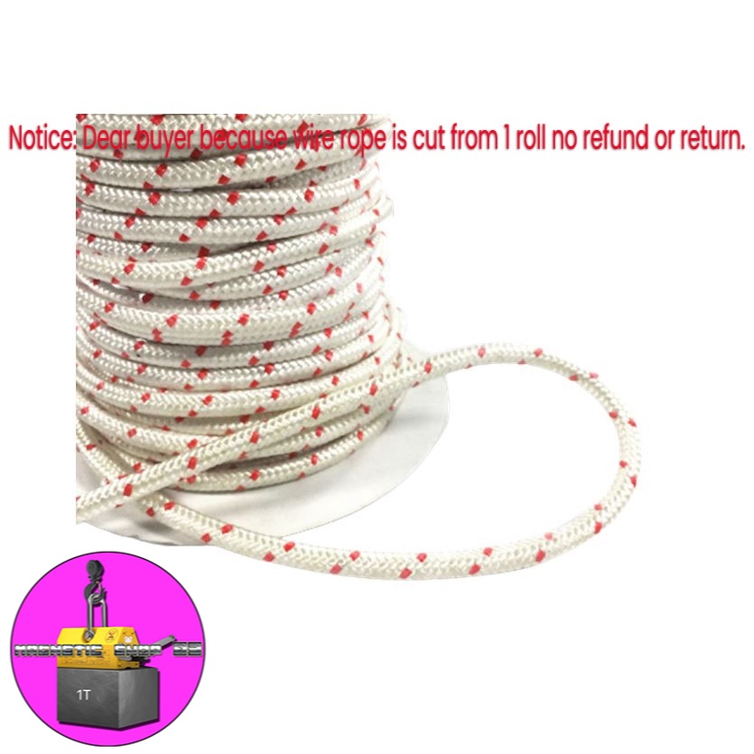 1 roll (75m) 6mm White Lifting Rope Safety Rope, Braided Rope ...