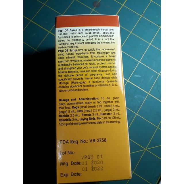 PAPI OB SYRUP VITAMINS MINERAL FOR PREGNANT DOGS | Lazada PH