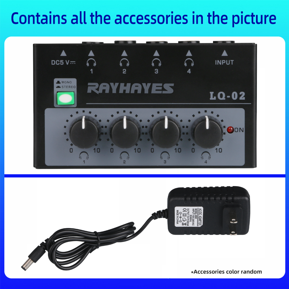 Audio Mixer Amplifier Portable Microphone Input Amplifier and ...