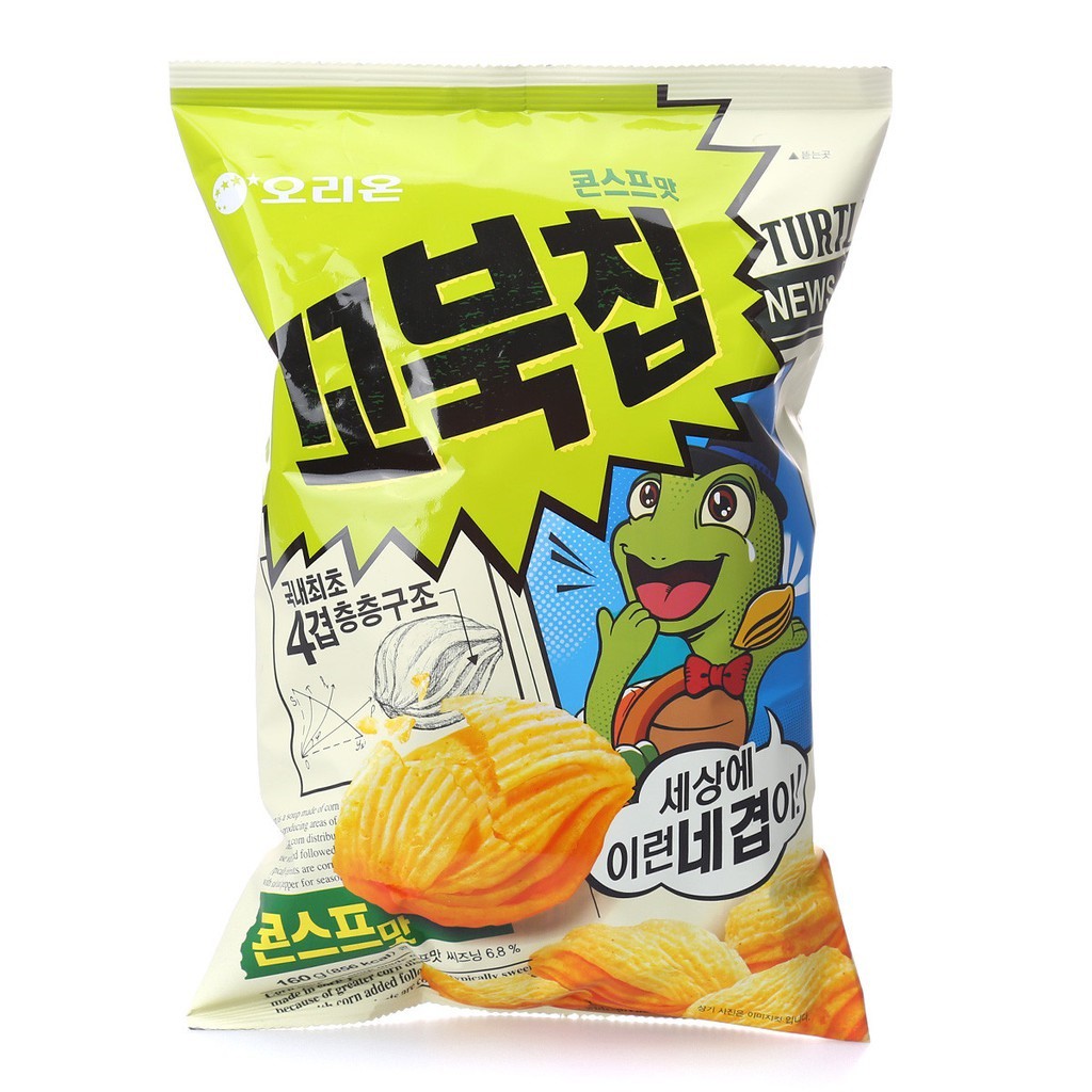 Orion Korean New Four Layers Turtle Chip Corn Soup Flavor 80g | Lazada PH