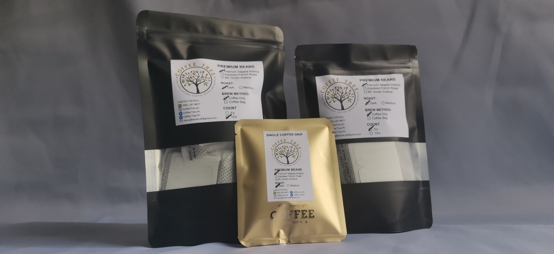 Coffee Tree.Ph Coffee Drip (Sagada Dark/Medium Roast, Expresso French ...