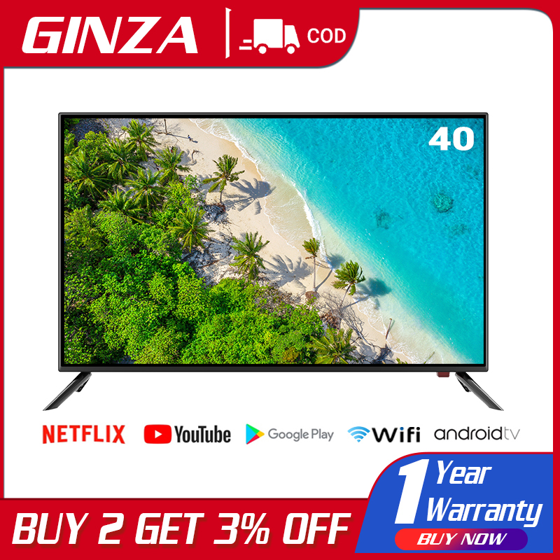 GINZA 40 Inch Smart TV LED TV Built-In Netflix & Youtube android TV FHD ...
