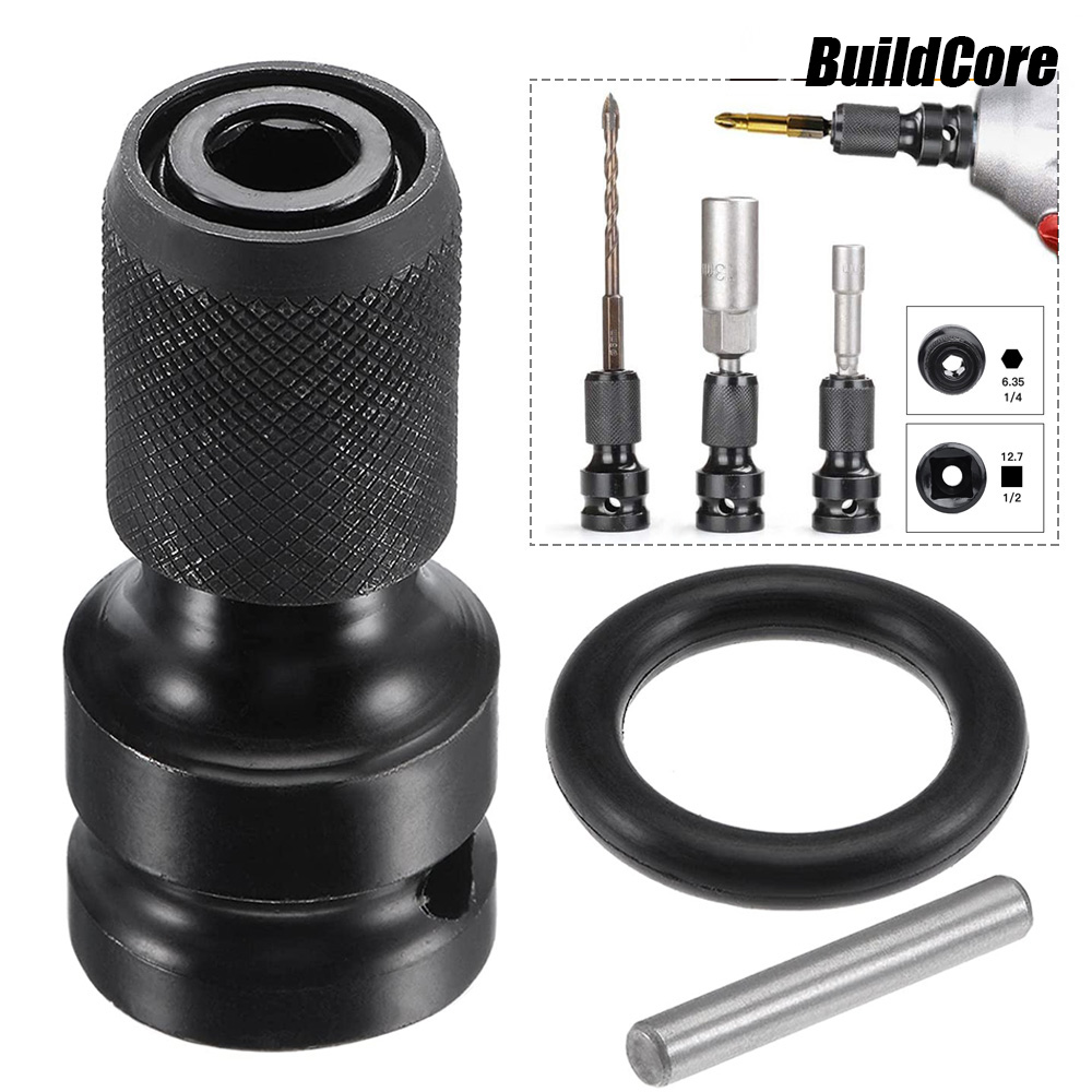 1/2" to 1/4" Hexagon Shank Chuck impact wrench socket adaptor Air Power ...