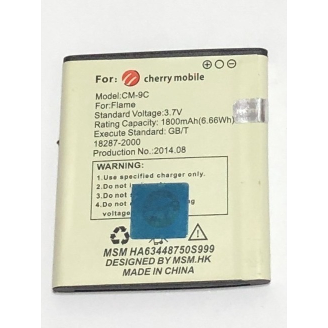 COD Original Cherry Mobile Cellphone Battery For (CM-9C/FLAME) High ...