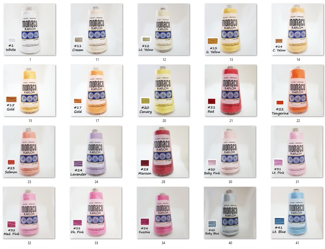 Monaco Raylon Crochet Embroidery Thread | Lazada PH