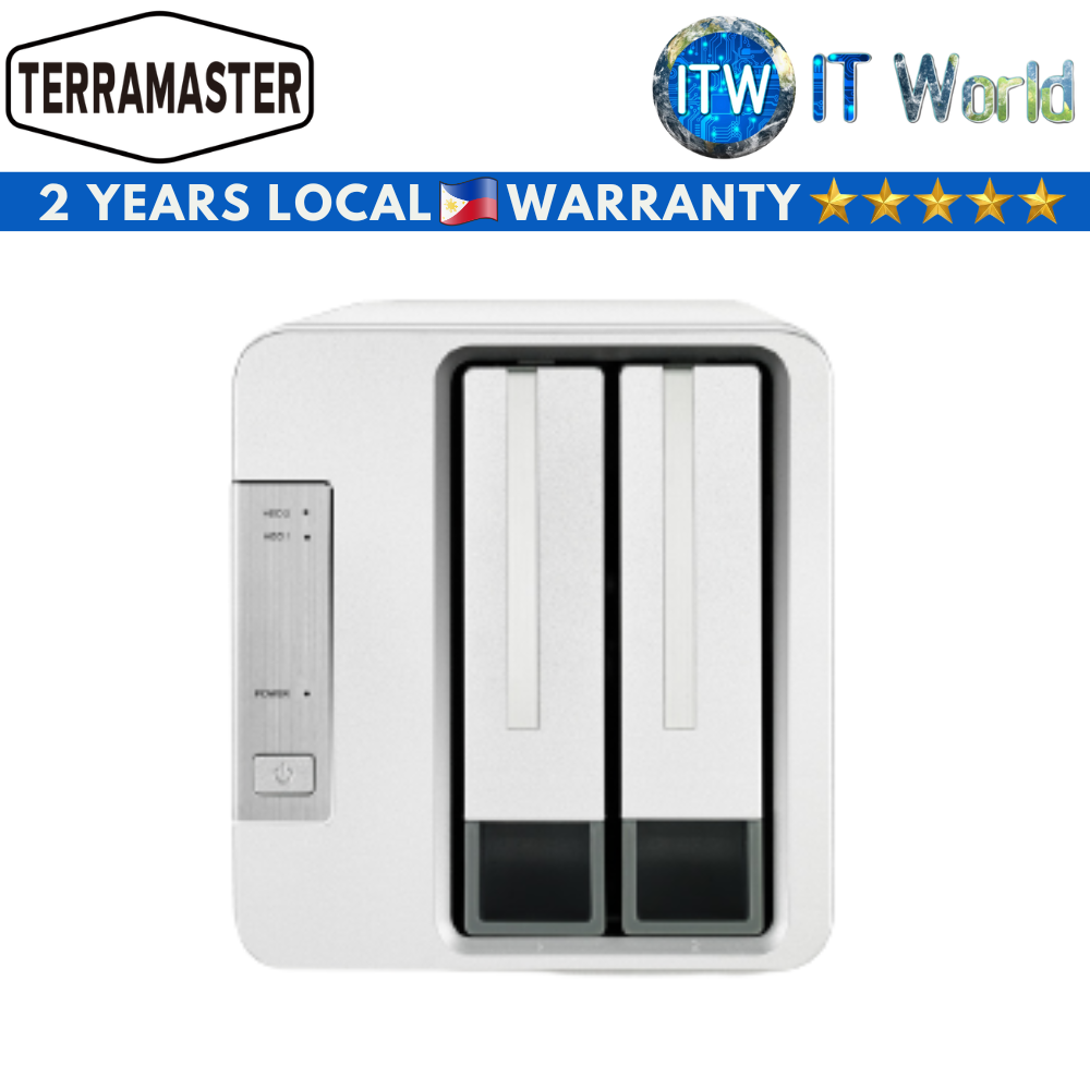 Terramaster D2-310 (2-Bays Enclosure, RAID 0/1, NAS Expansion) Direct Attached Storage (DAS ...