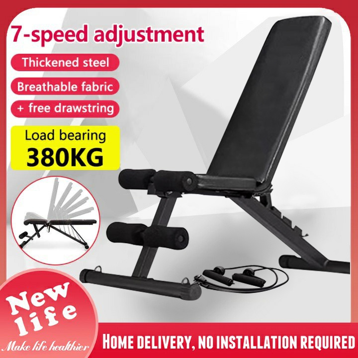 Dumbbell bench, All-in-one adjustable foldable abdominal muscle board ...