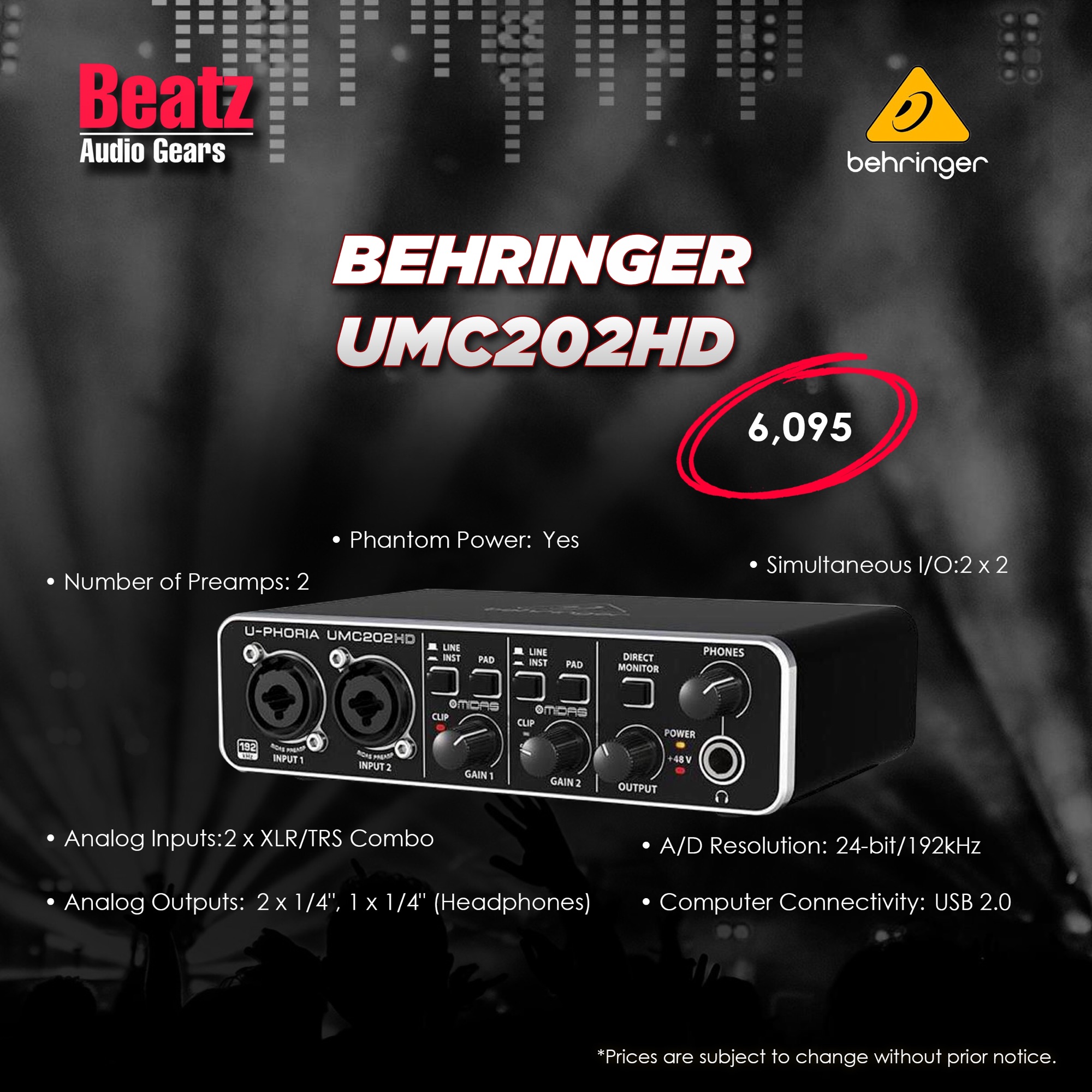 Behringer UMC202HD | Lazada PH