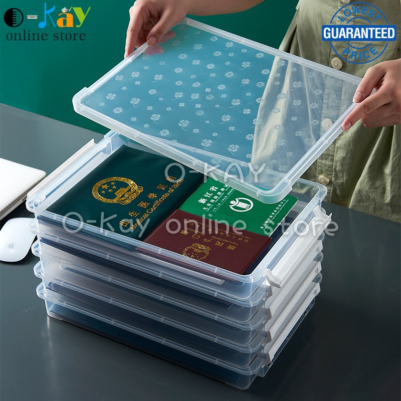 O-KAY Document Storage Box Drawer Organizer Home Large Office Document ...