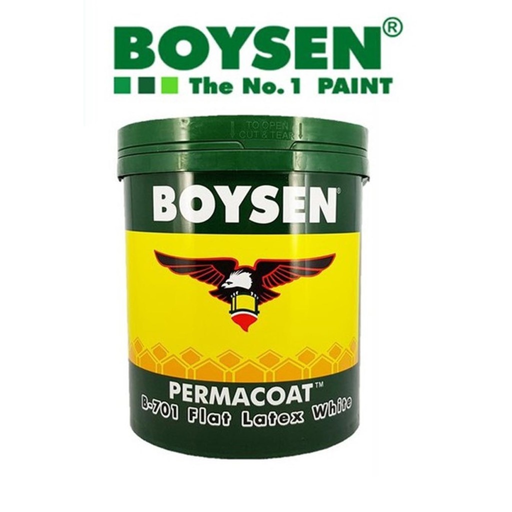 Lovely vog Boysen Permacoat Latex White Acrylic Paint Gallon Size 4 ...
