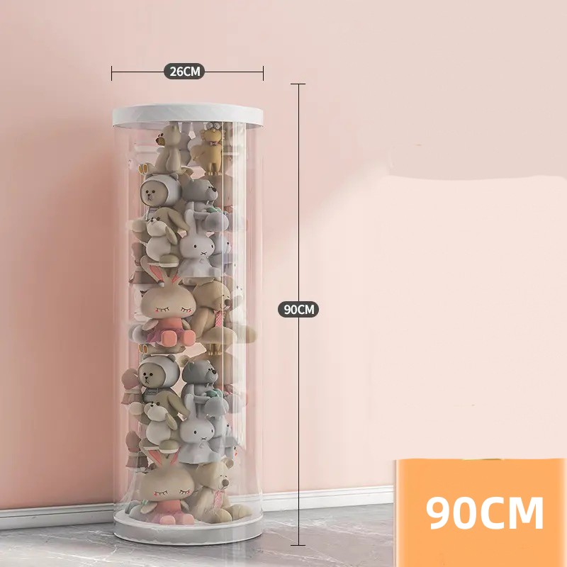 SOGO Doll Storage Bucket Transparent with Cover Toy Storage Box Toy ...