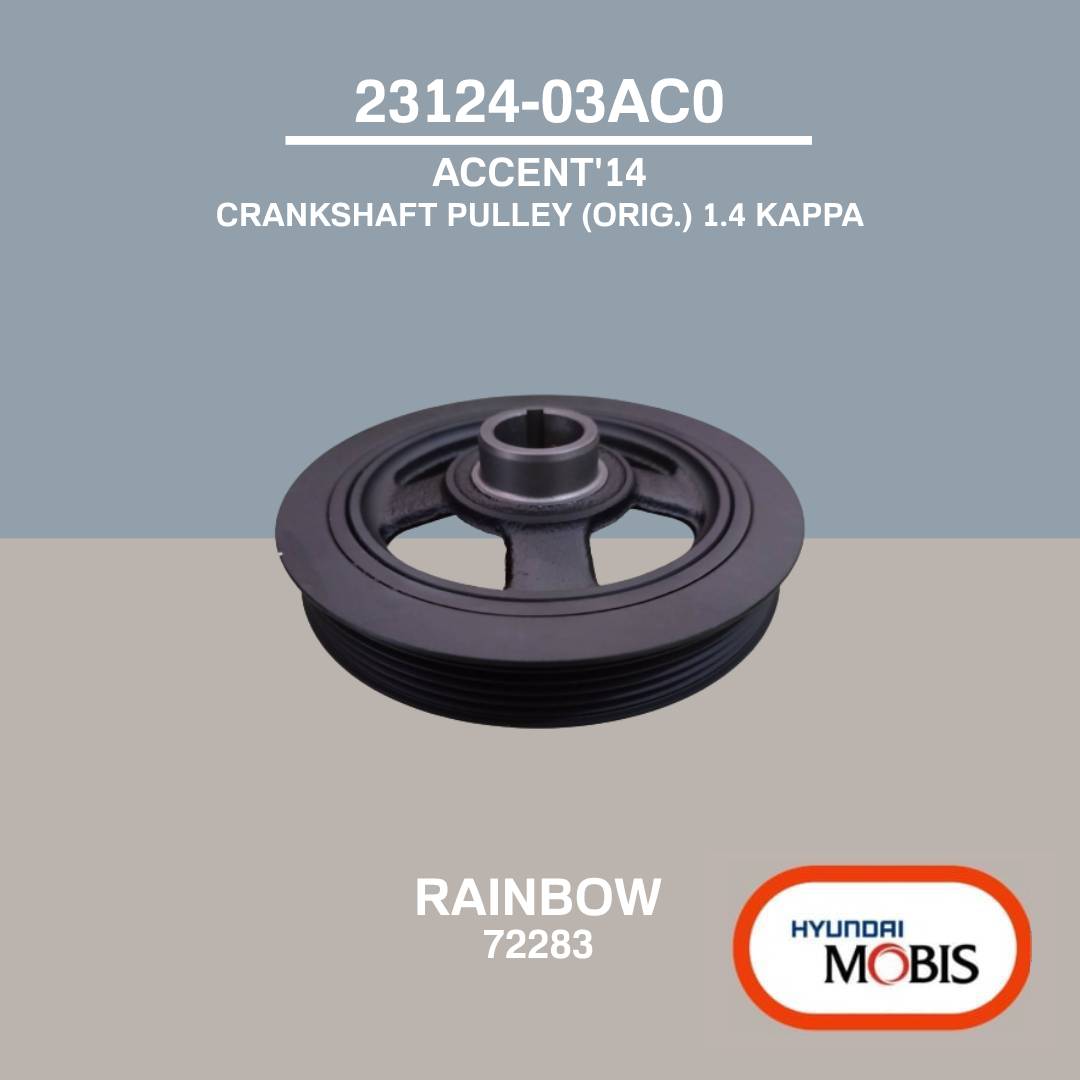 CRANKSHAFT PULLEY 1.4 for HYUNDAI ACCENT'14 KAPPA[MOBIS ORIGINAL]Part ...