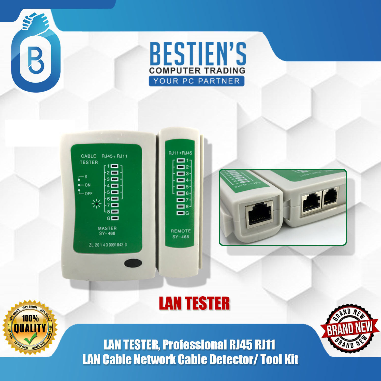 LAN TESTER, Professional RJ45 RJ11 LAN Cable Network Cable Detector ...