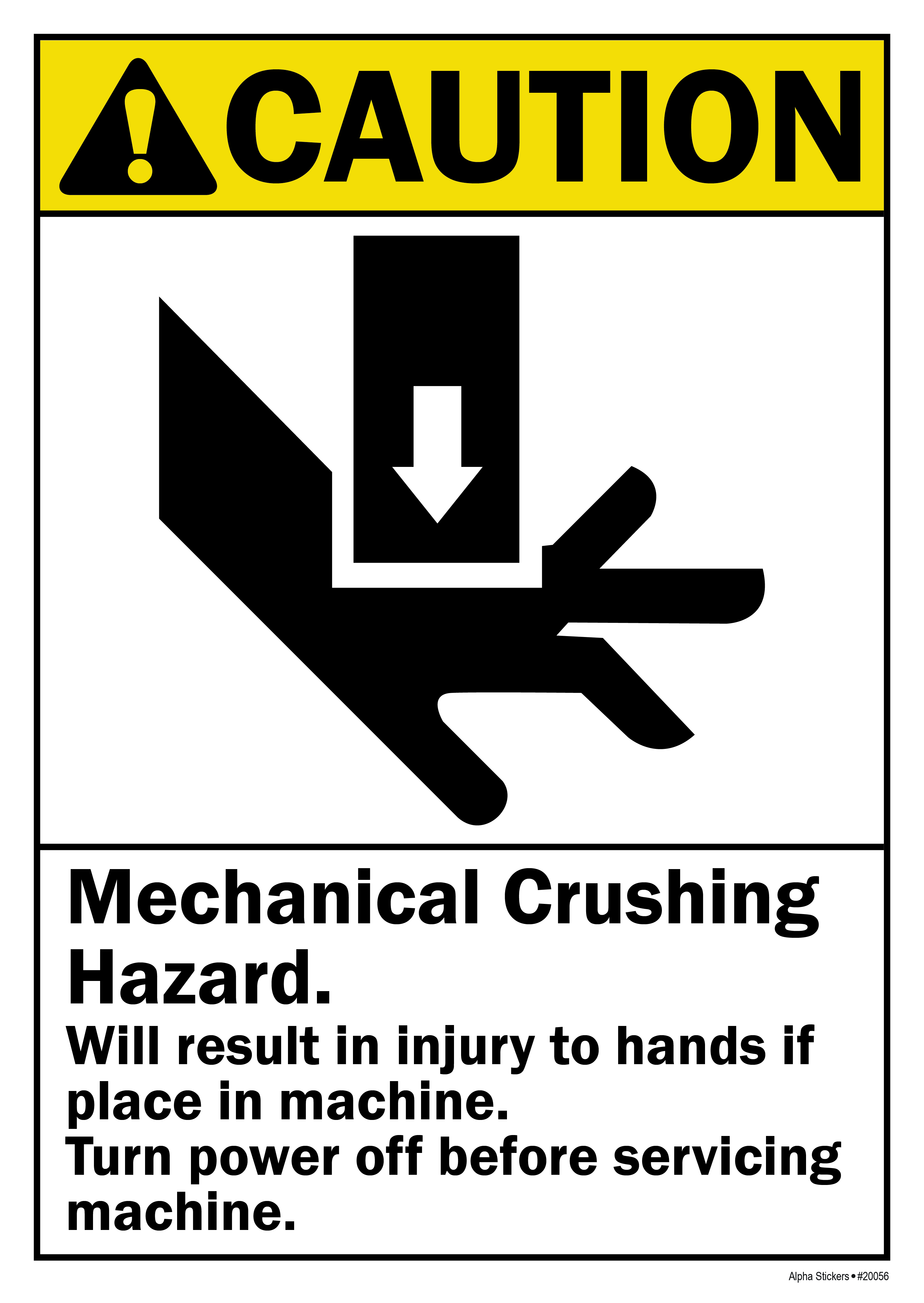 Mechanical Hazard Sign