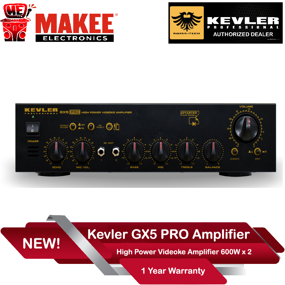 Kevler Professional GX5 PRO High Powered Amplifier 600W (Black) | Lazada PH