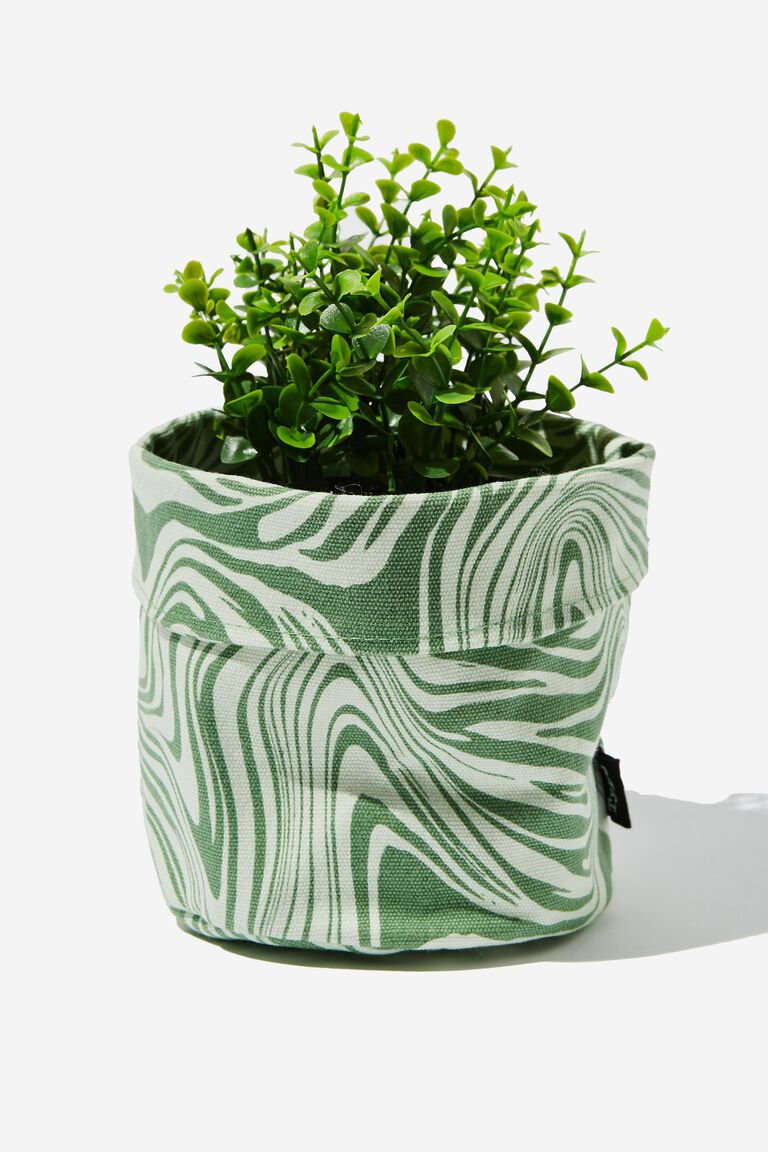 TYPO - CANVAS PLANTER WARPED ZEBRA GREEN | Lazada PH