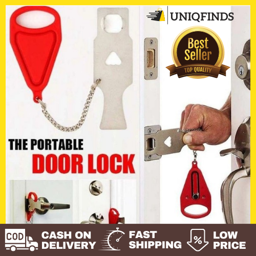 UniqFinds - Portable Safety Door Lock 1pc | Quick lock | Door Safety ...