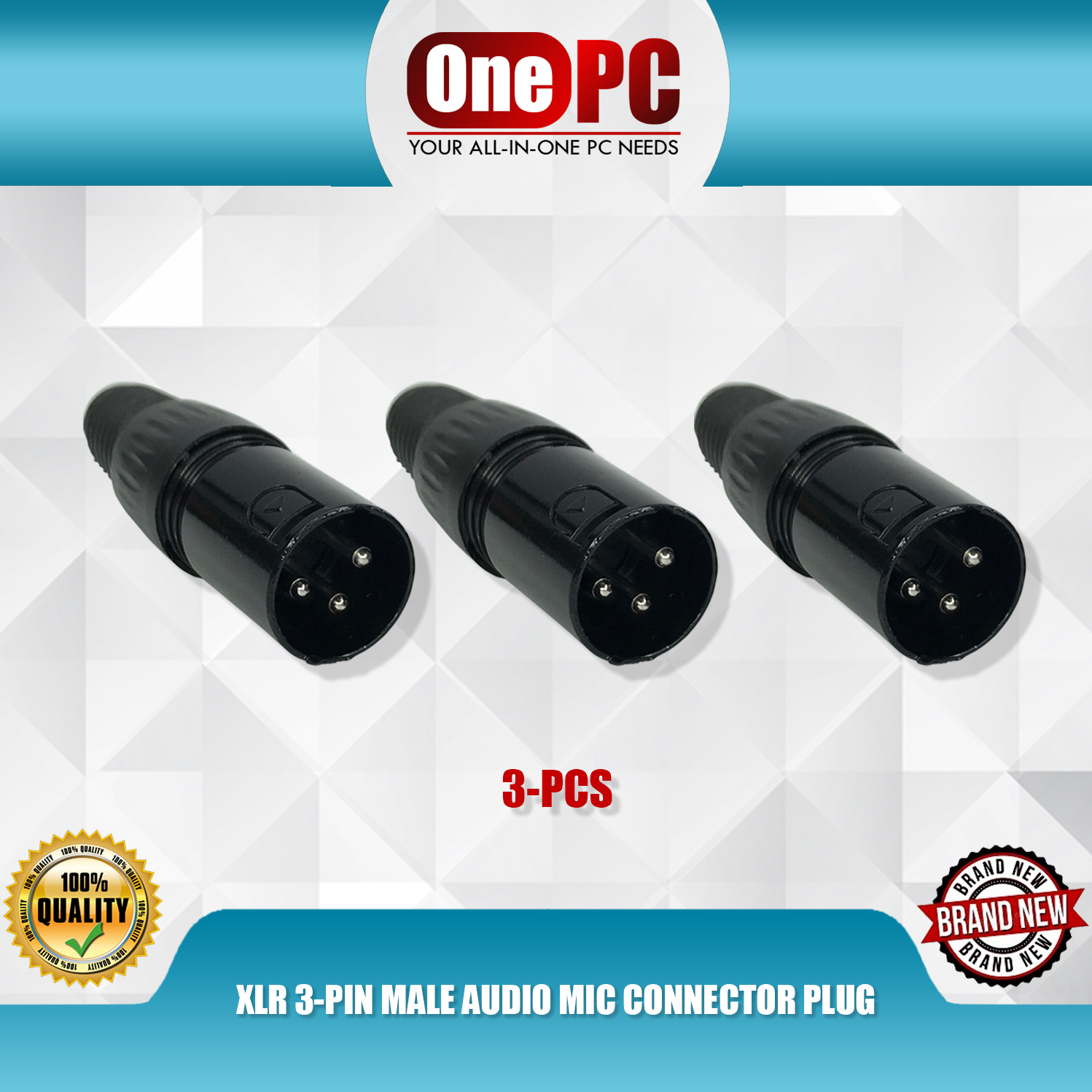 XLR 3-PIN MALE AUDIO MIC CONNECTOR PLUG | Lazada PH