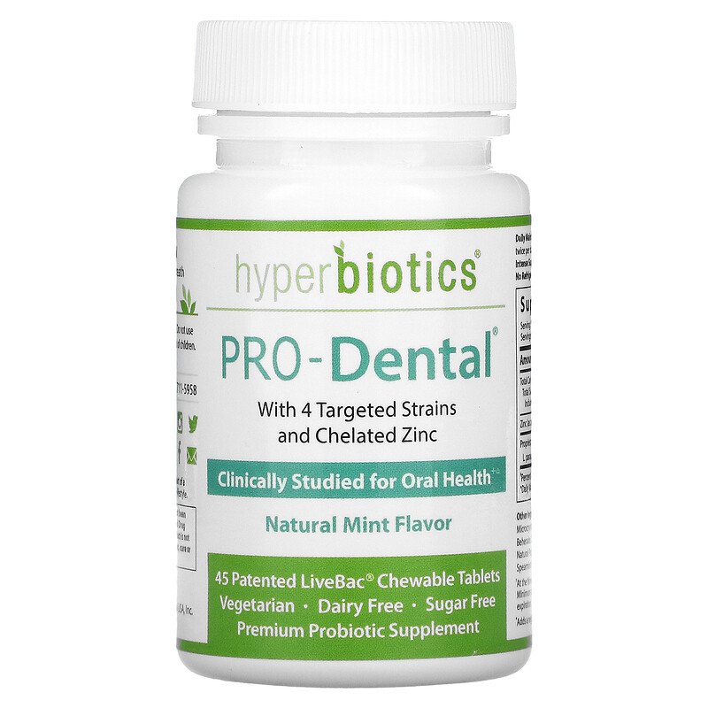 Hyperbiotics, PRO-Dental, Natural Mint , Halitosis and Mouth Problems ...