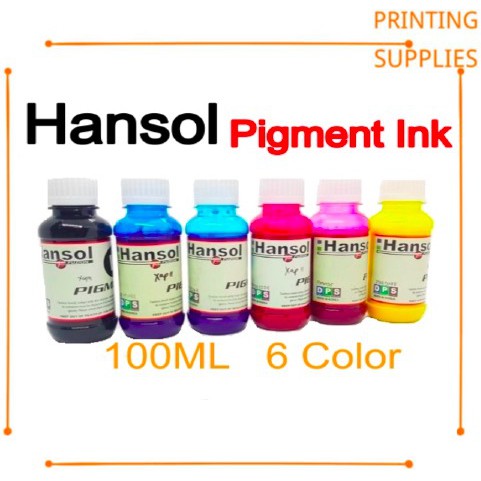 epson printer 3 in 1 Hansol pigment ink Vibrant 100ml 6 Colors | Lazada PH