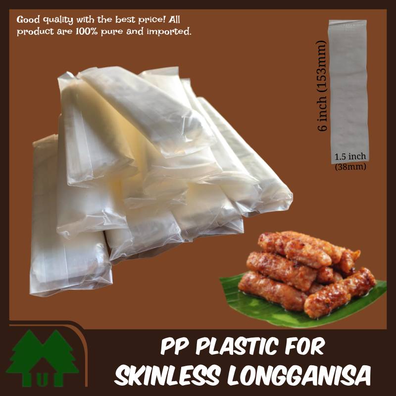 Plastic casing for Skinless Longganisa - Clear PP Plastic Bag (200pcs ...