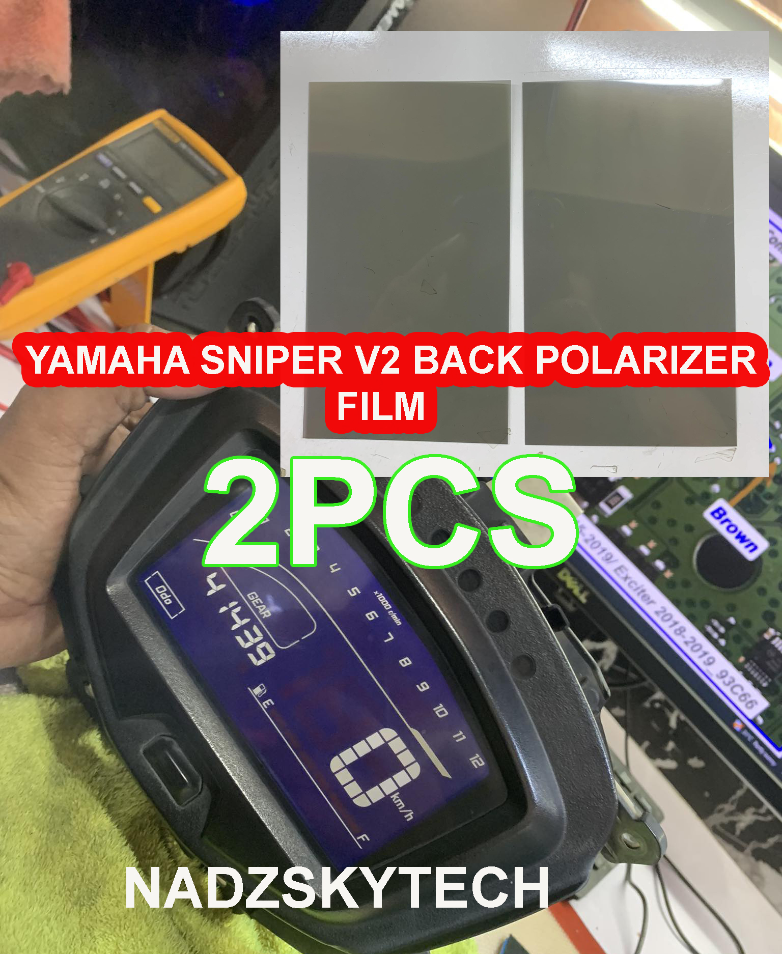 YAMAHA SNIPER V2 SPEEDOMETER DASHBOARD GAUGE 2PCS BACK POLARIZE FILM ...
