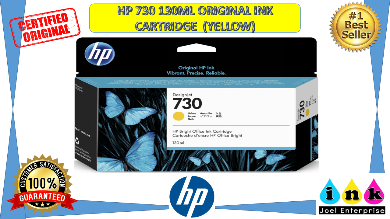 HP 730 130ml Original DesignJet Ink Cartridges (Yellow) | Lazada PH