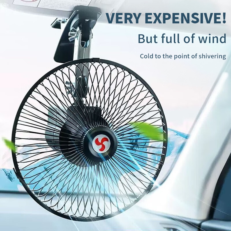 6/8 Inch Clip-On Car Portable Fan Summer Cooling Fan Truck Vehicle ...