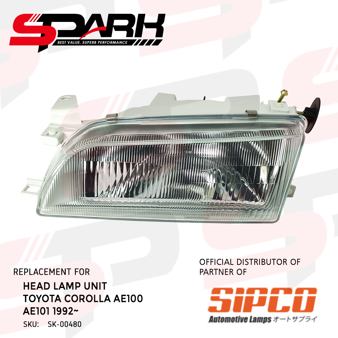 Head Lamp Unit Head Light Unit for Toyota Corolla AE100, AE101 1992 ...