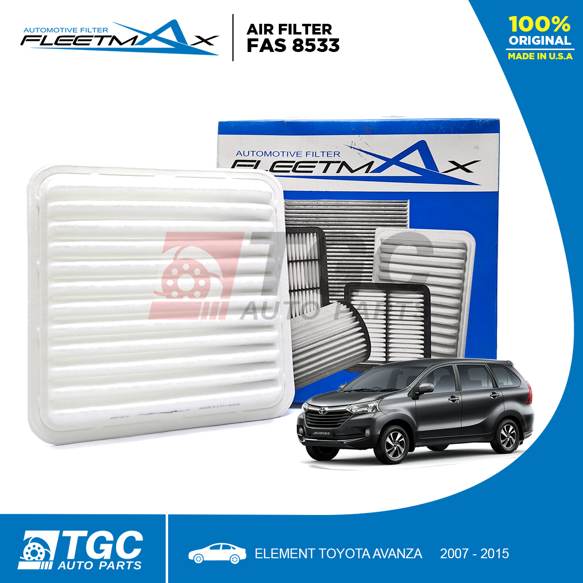 Fleetmax Air Filter / Air Cleaner ELEMENT TOYOTA AVANZA 2007 - 2015 FAS ...
