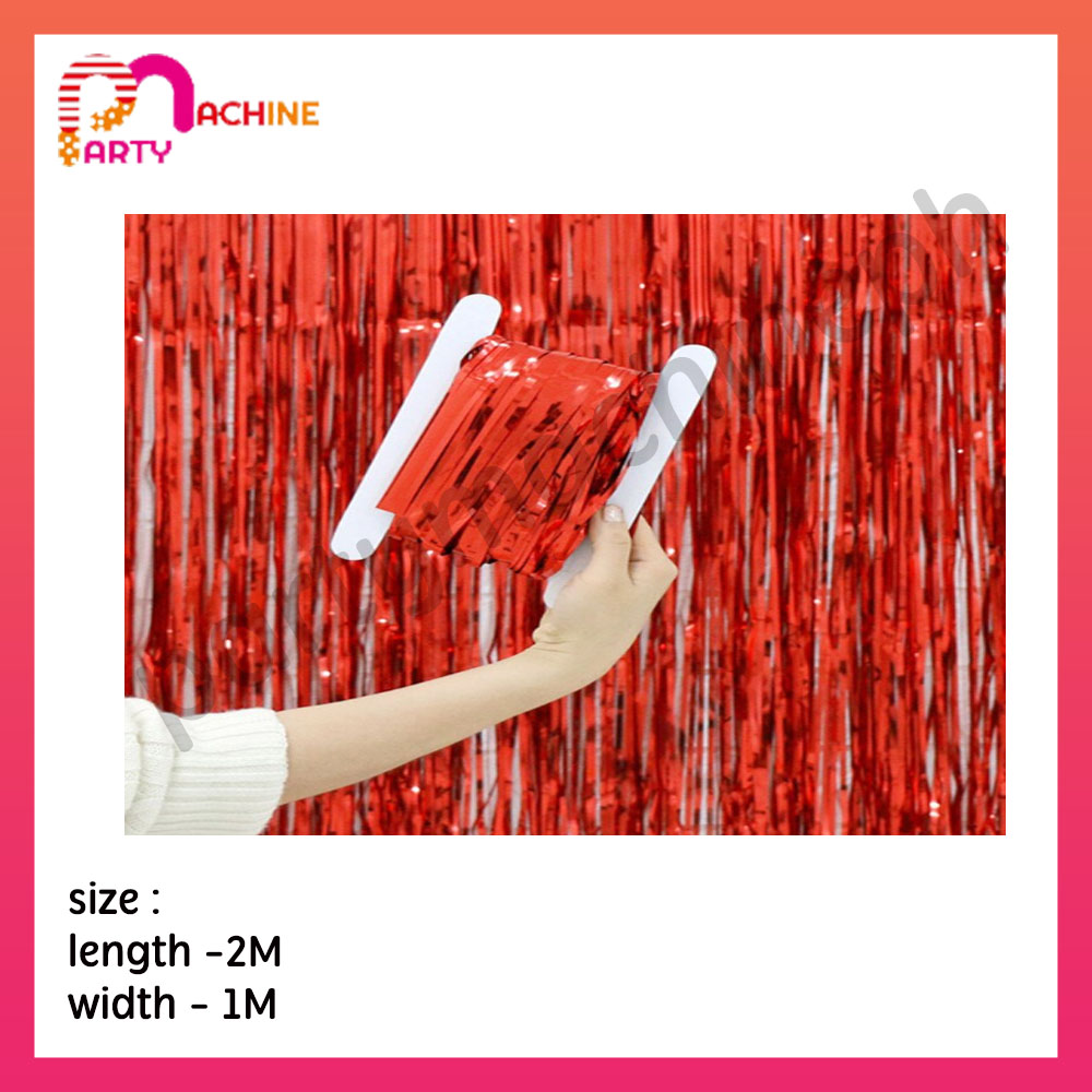 metallic foil curtain / metallic tassel backdrop / metallic foil ...