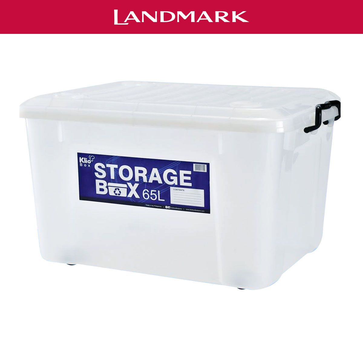 Landmark Klio Clear Case Storage Box Plastic Container Organizer Rack ...