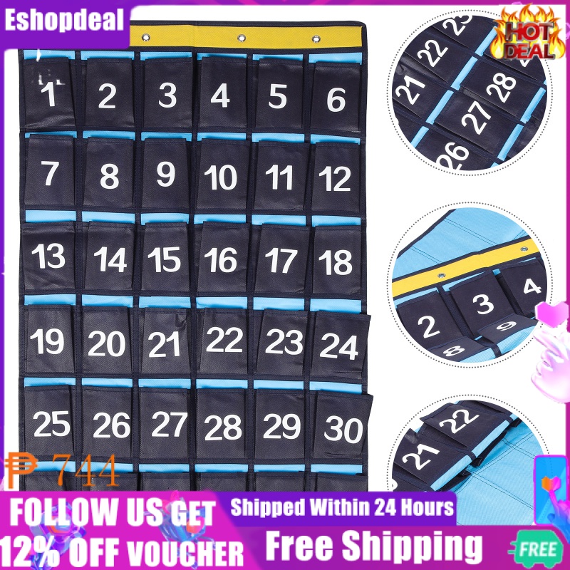 Eshopdeal【Ready Stock】 Classroom Calculator Storage Hanging Pocket ...
