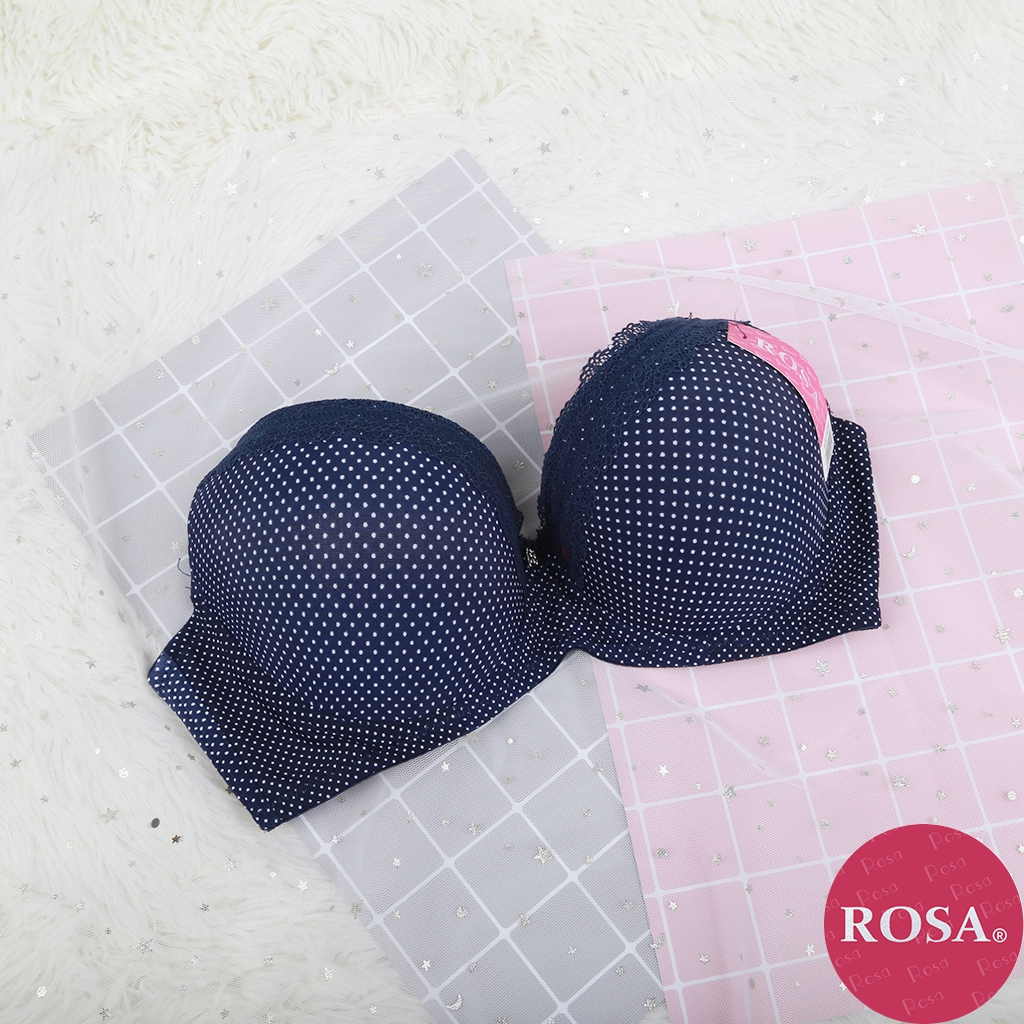 Rosa Fashion Polka Dot Bra Cup C Plus Size Lace Decor Sexy Comfortable ...