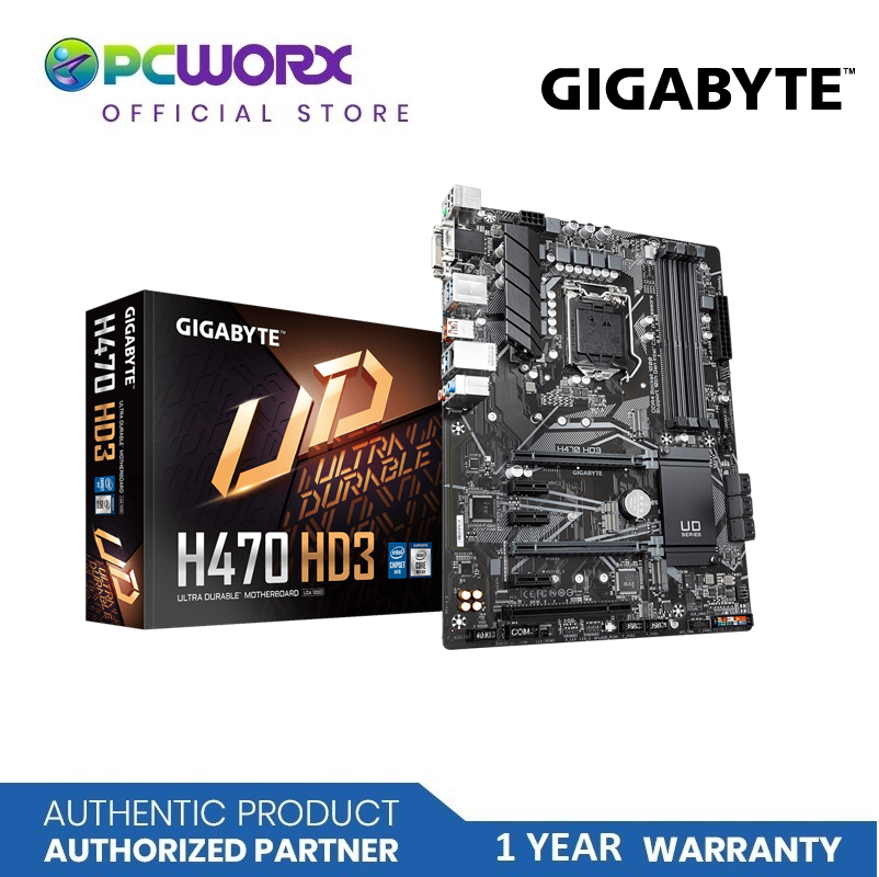 Gigabyte GA-H470-HD3 DDR4 LGA1200 AVL ATX Motherboard | Gigabyte ...