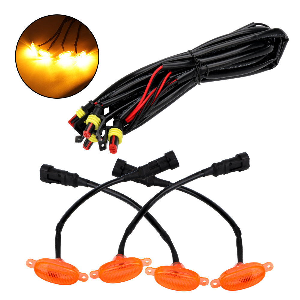 Pickup Off Road Warning Fog Lamp 12V Front Grille Lighting Universal ...