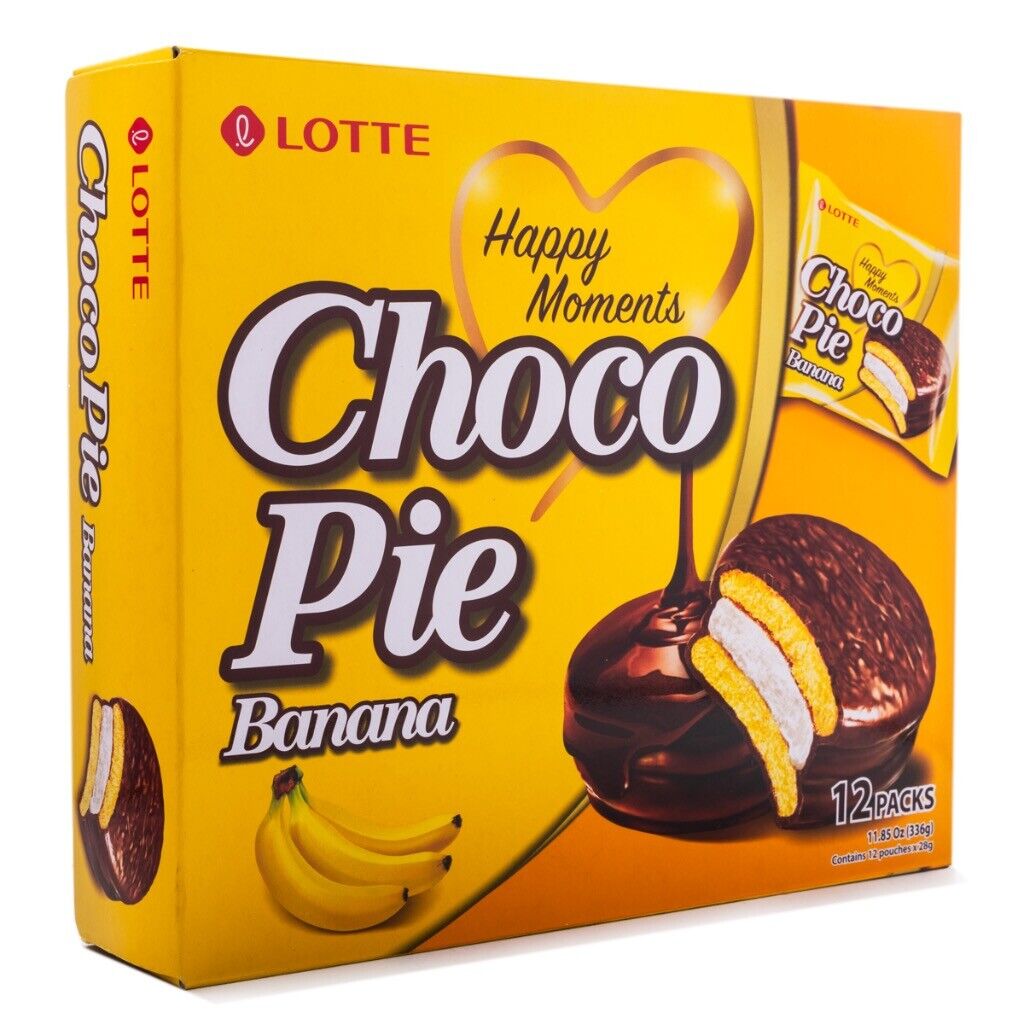 Lotte Choco Pie Banana - 12 Packs (336g) | Lazada PH